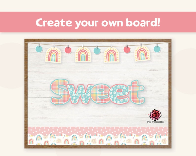 Spring Bulletin Board Kit, Printable Bulletin Board Letters, Printable ...