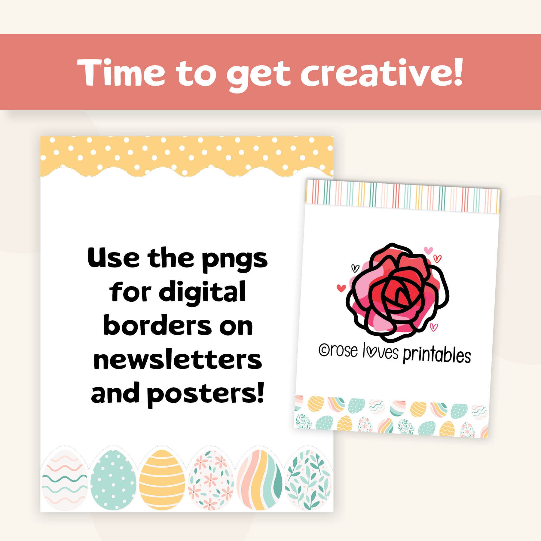 Easter Bulletin Board Border Set, Spring Bulletin Border, Printable ...