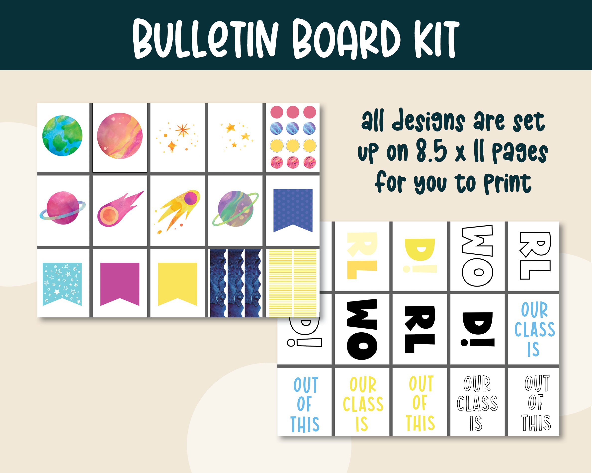 Back to School Bulletin Board Kit Classroom Decor Door - Etsy