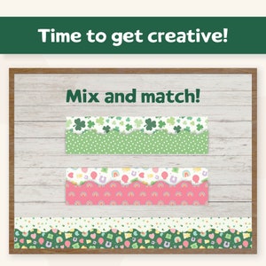 St Patricks Day Bulletin Board Border Set, March Bulletin Border ...