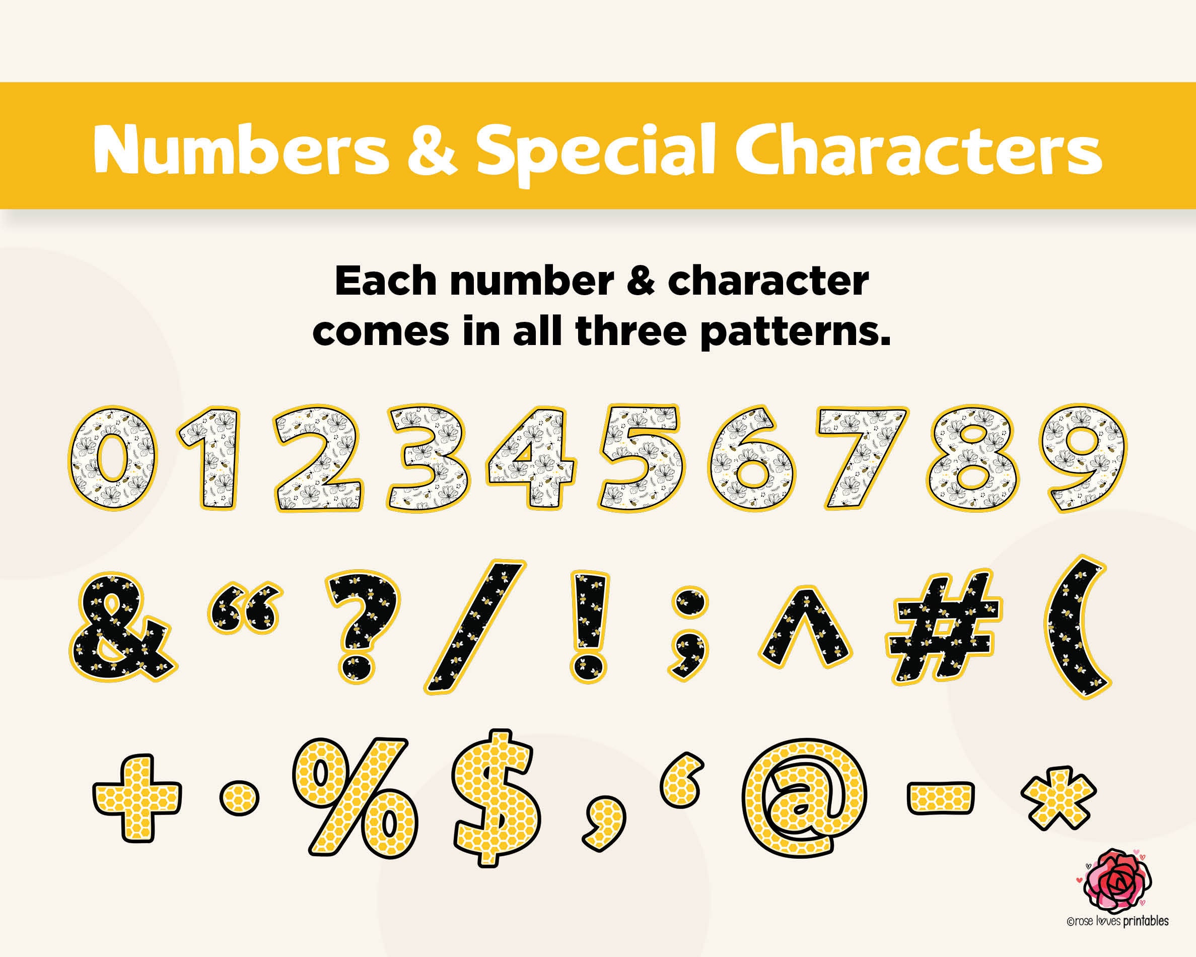 Honeycomb Bulletin Board Letters, Bumble Bee Printable Letters for ...