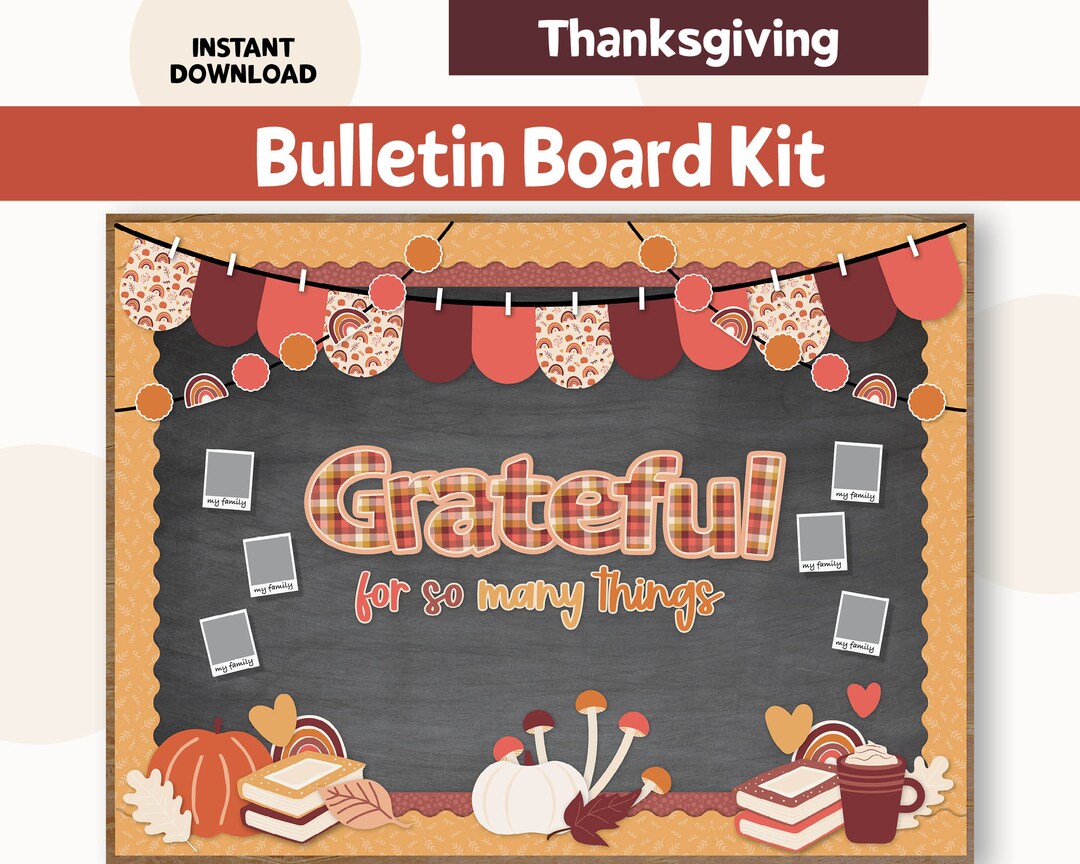 Fall Themed Printable Bulletin Board Kit, Classroom Door Decor ...