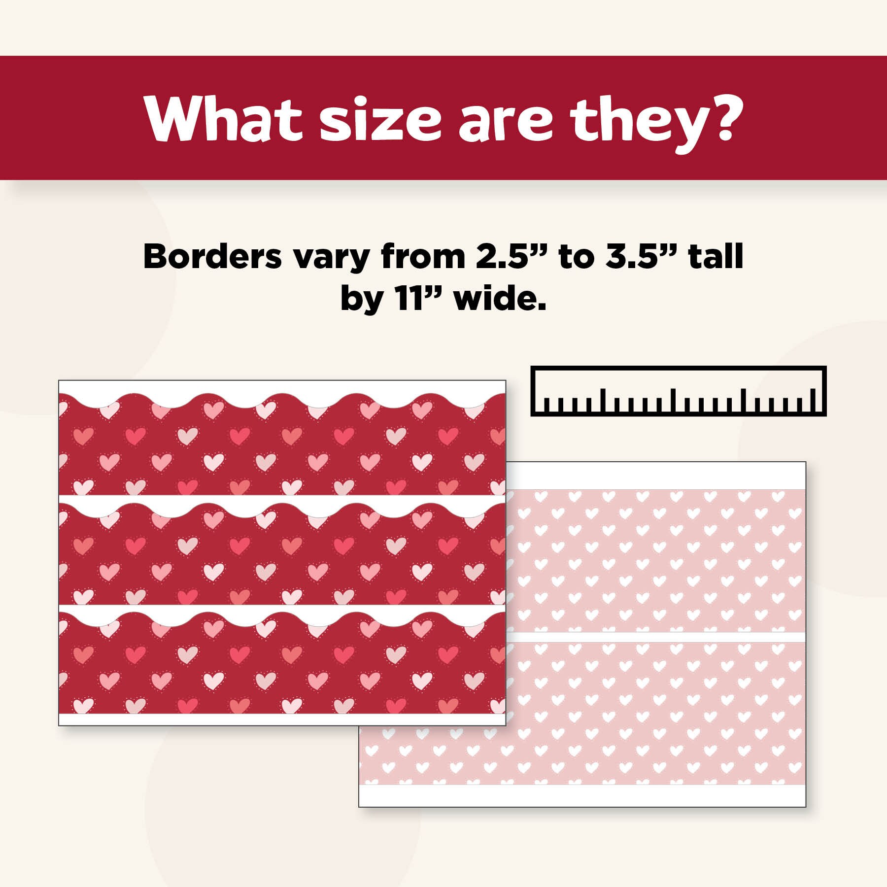 Valentines Classroom Bulletin Board Border Set, Heart Valentine ...