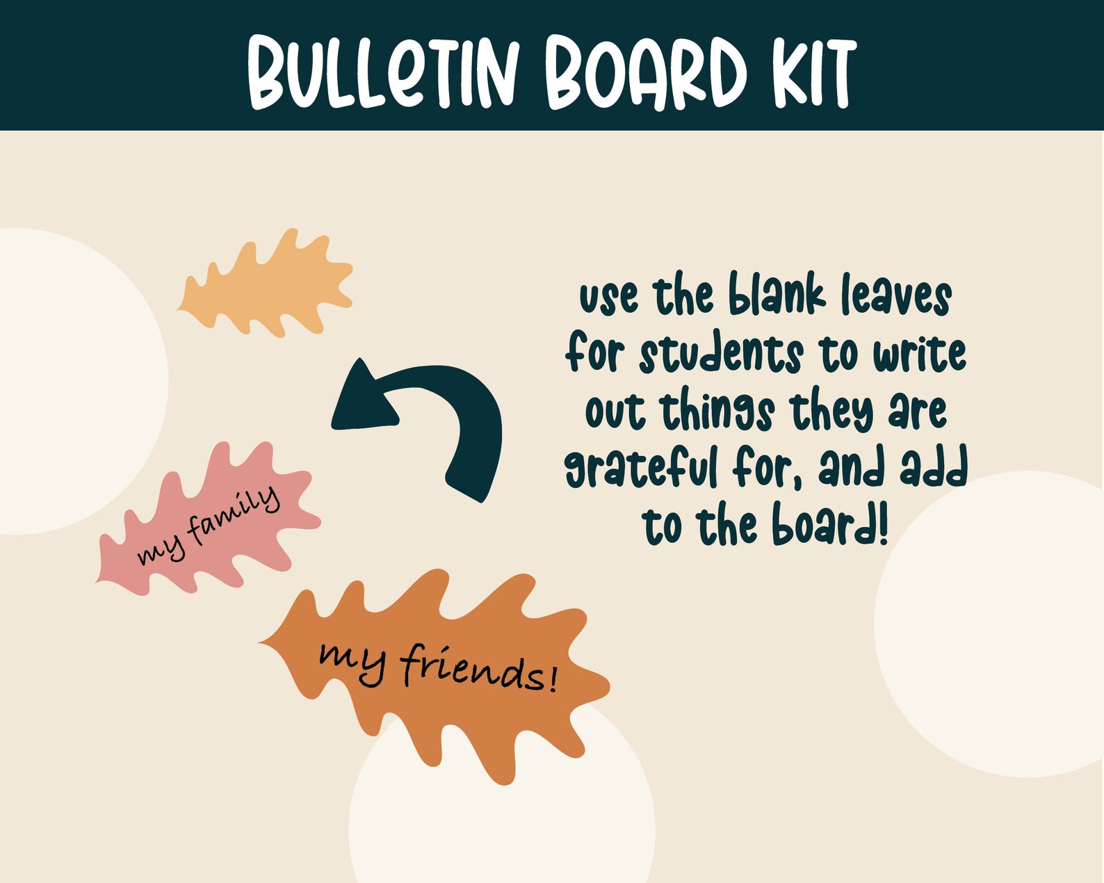 Fall Themed Printable Bulletin Board Kit Or Classroom Door Decor