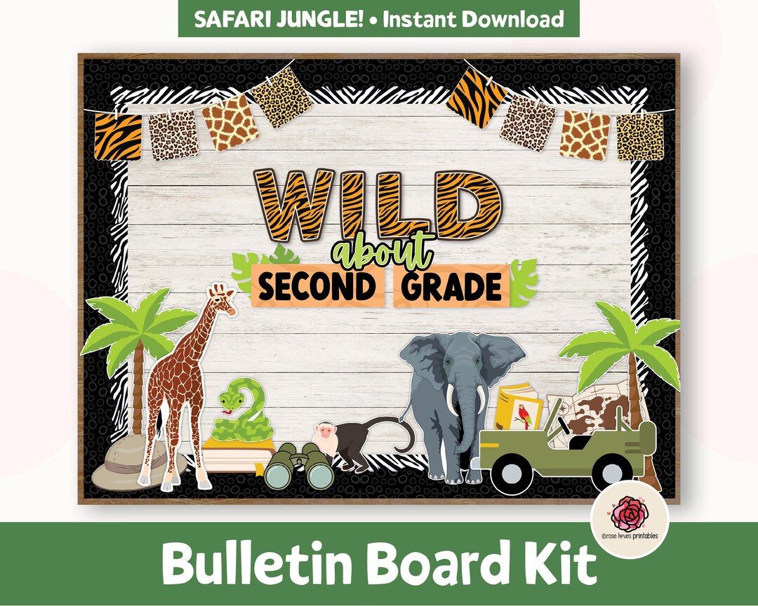 Second Grade Bulletin Board Kit, 2nd Grade Printable Bulletin Board for ...