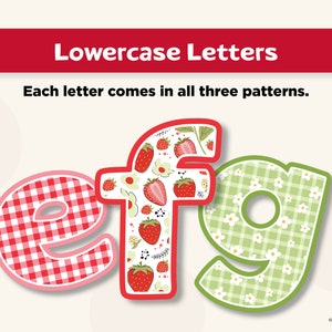 Strawberry Bulletin Board Letters, Strawberry Printable Letters for ...