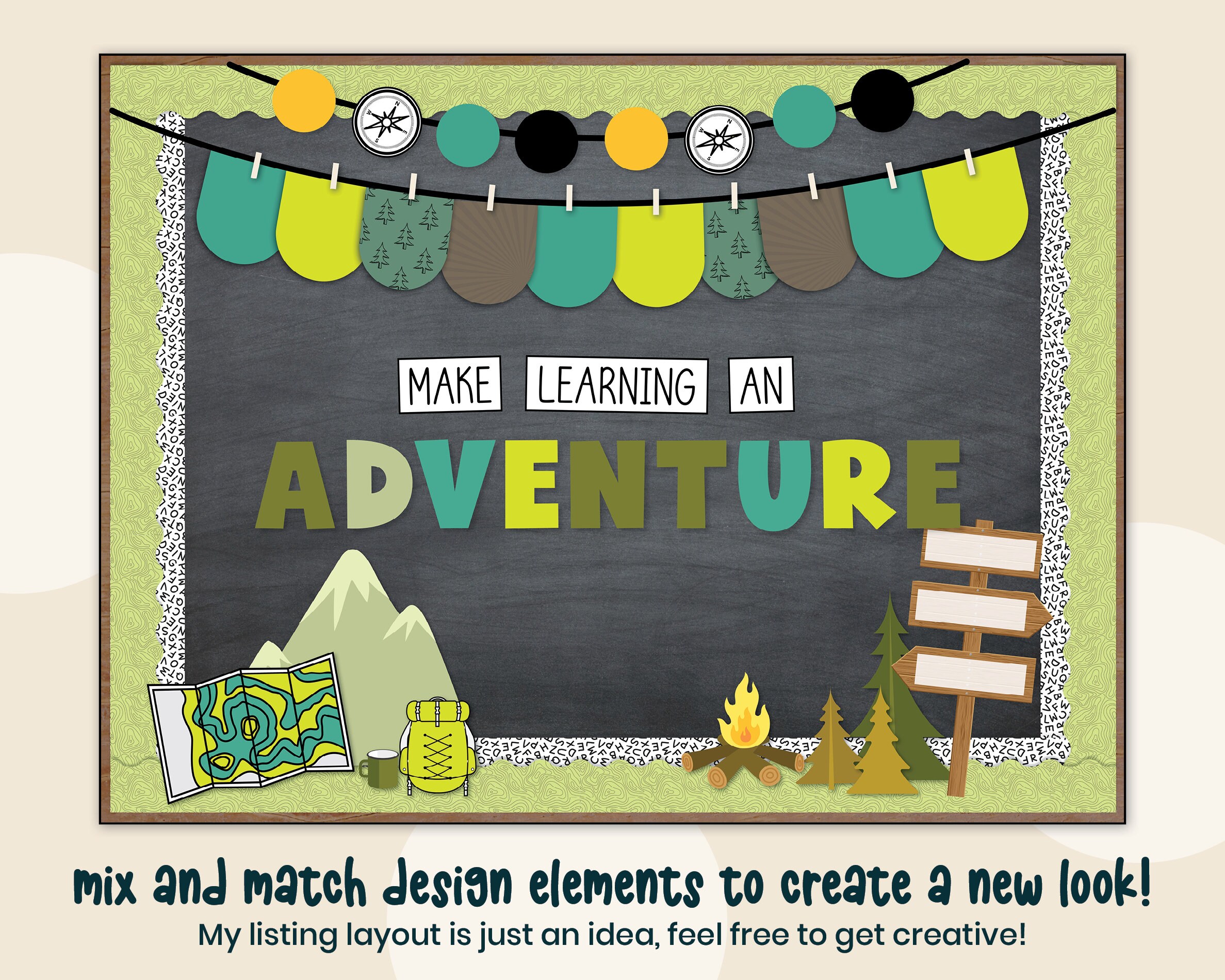 Back to School Bulletin Board Kit Classroom Decor Door - Etsy