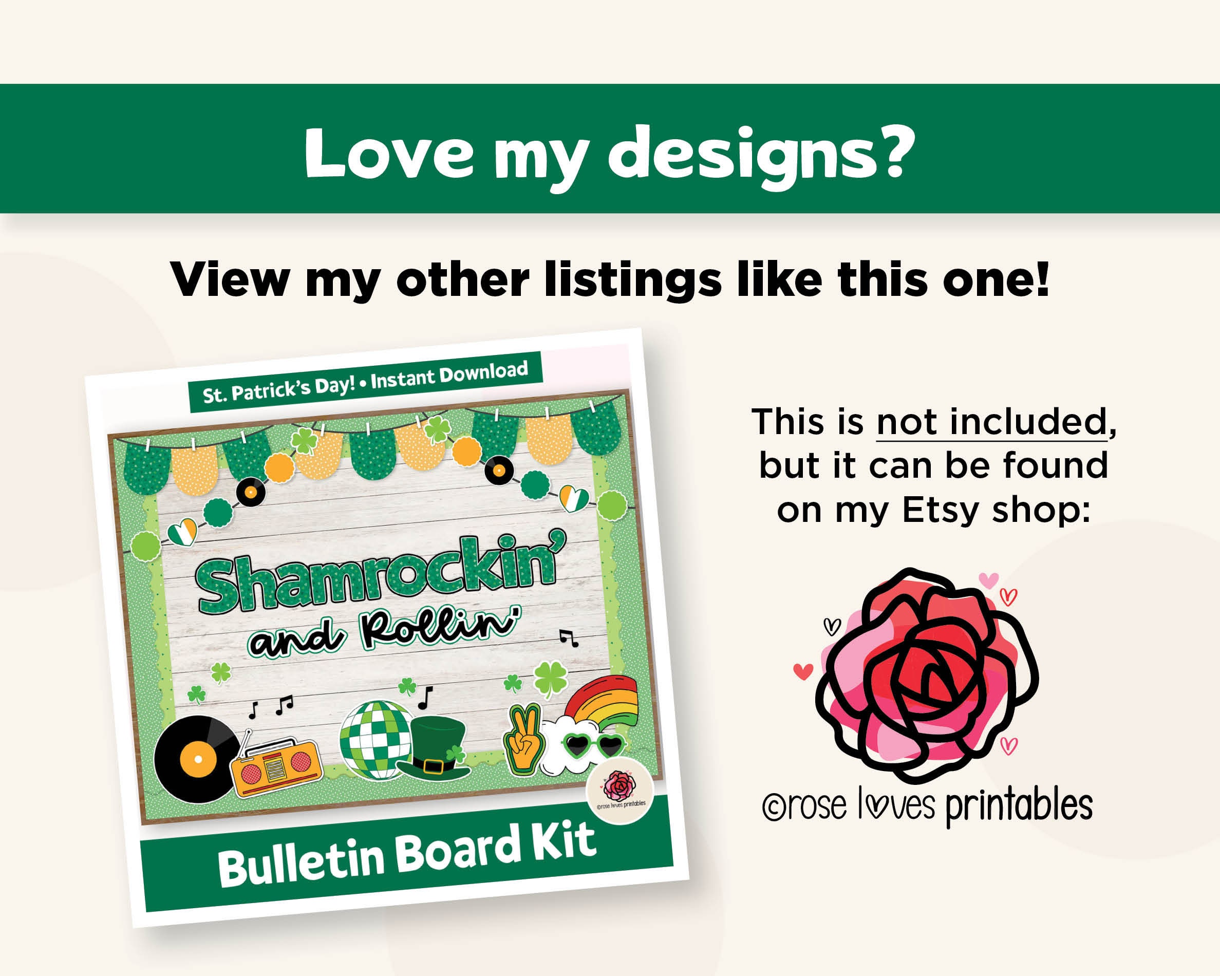 St Patricks Day Bulletin Board Letter Set, March Classroom Decor ...