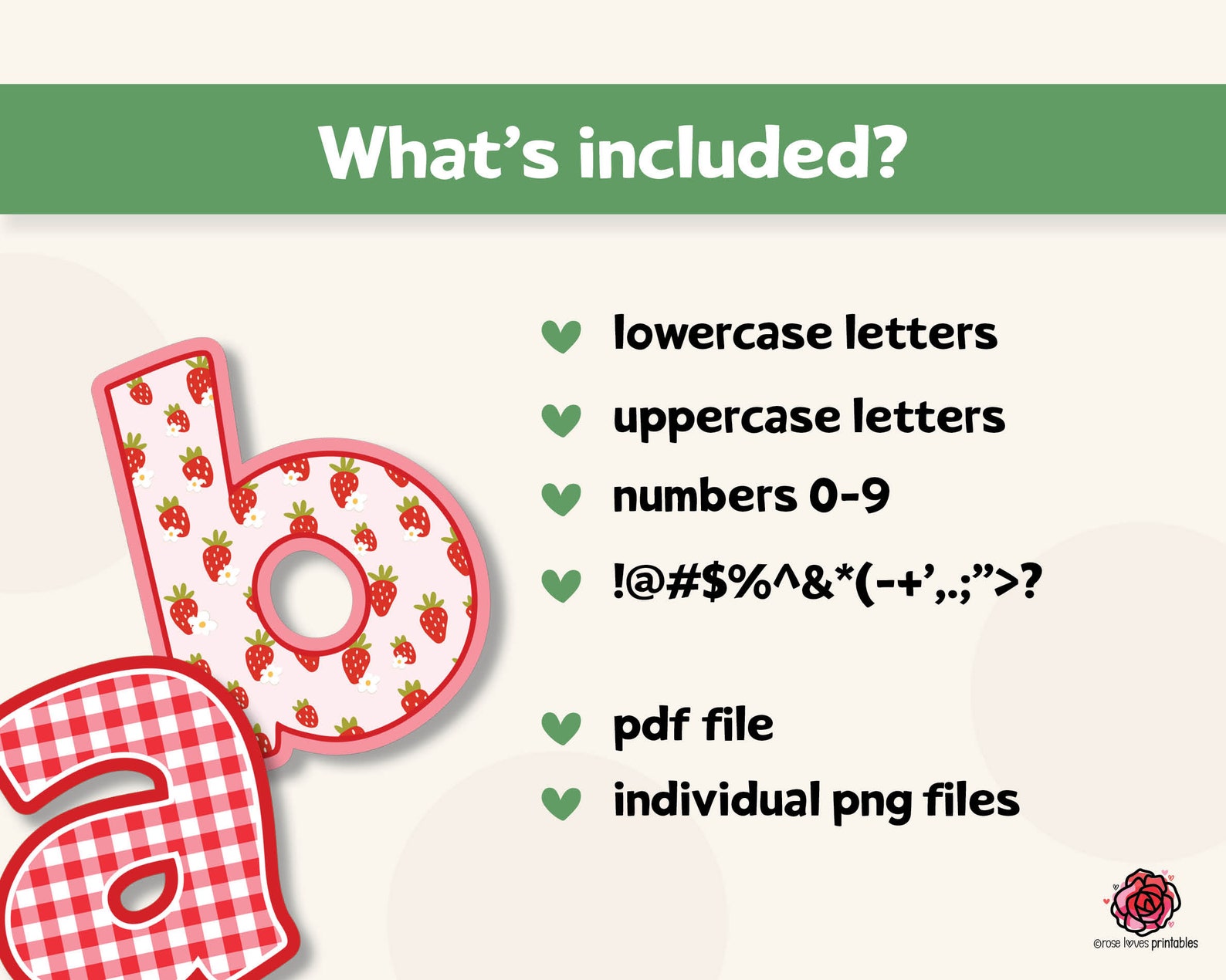 Strawberry Bulletin Board Letters, Strawberry Printable Letters for ...