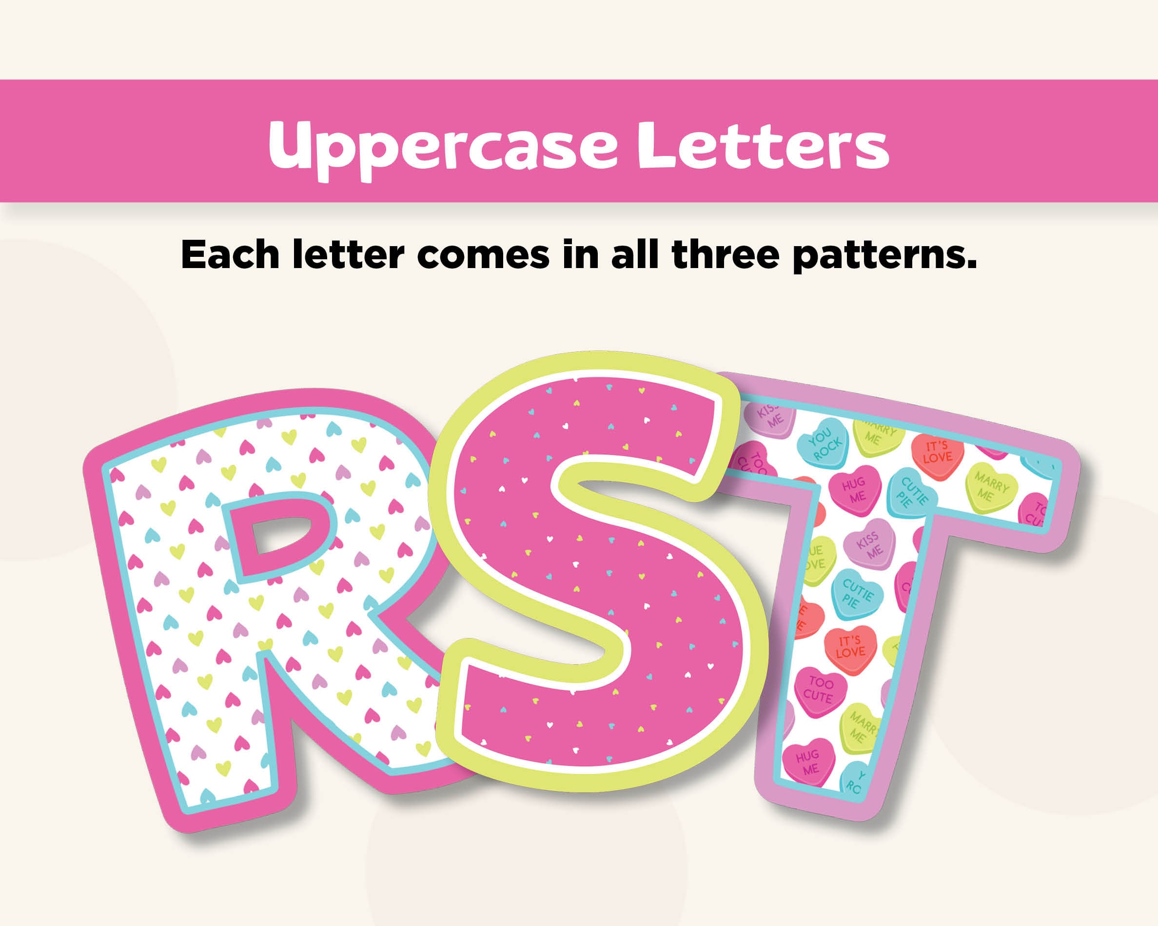 Valentines Bulletin Board Letters February, Valentines Letters ...
