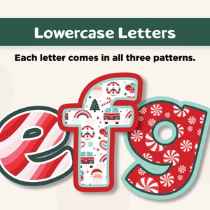 Groovy Christmas Bulletin Board Letters, Holiday Letters Png Clipart ...