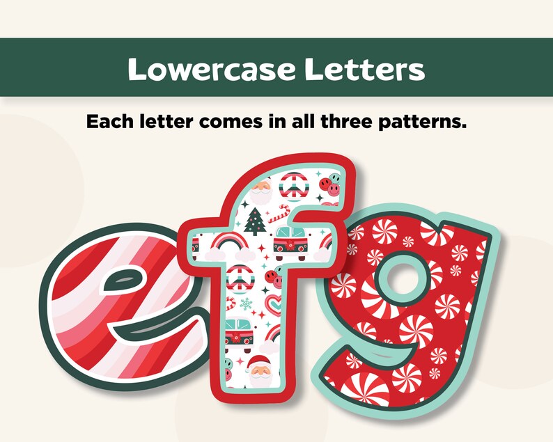Groovy Christmas Bulletin Board Letters, Holiday Letters Png Clipart ...