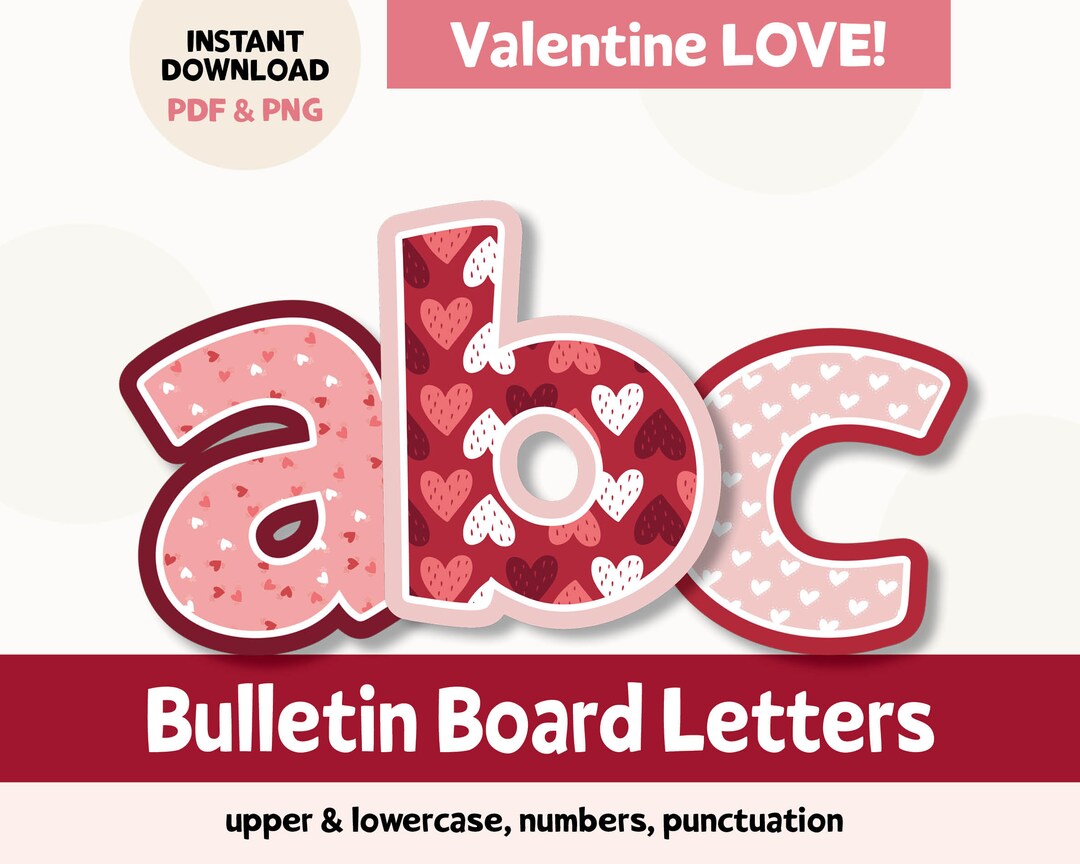 Valentines Bulletin Board Letters February, Valentines Letters ...