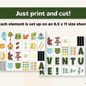 Back to School Bulletin Board Kit, Camping Adventure Printable Bulletin ...