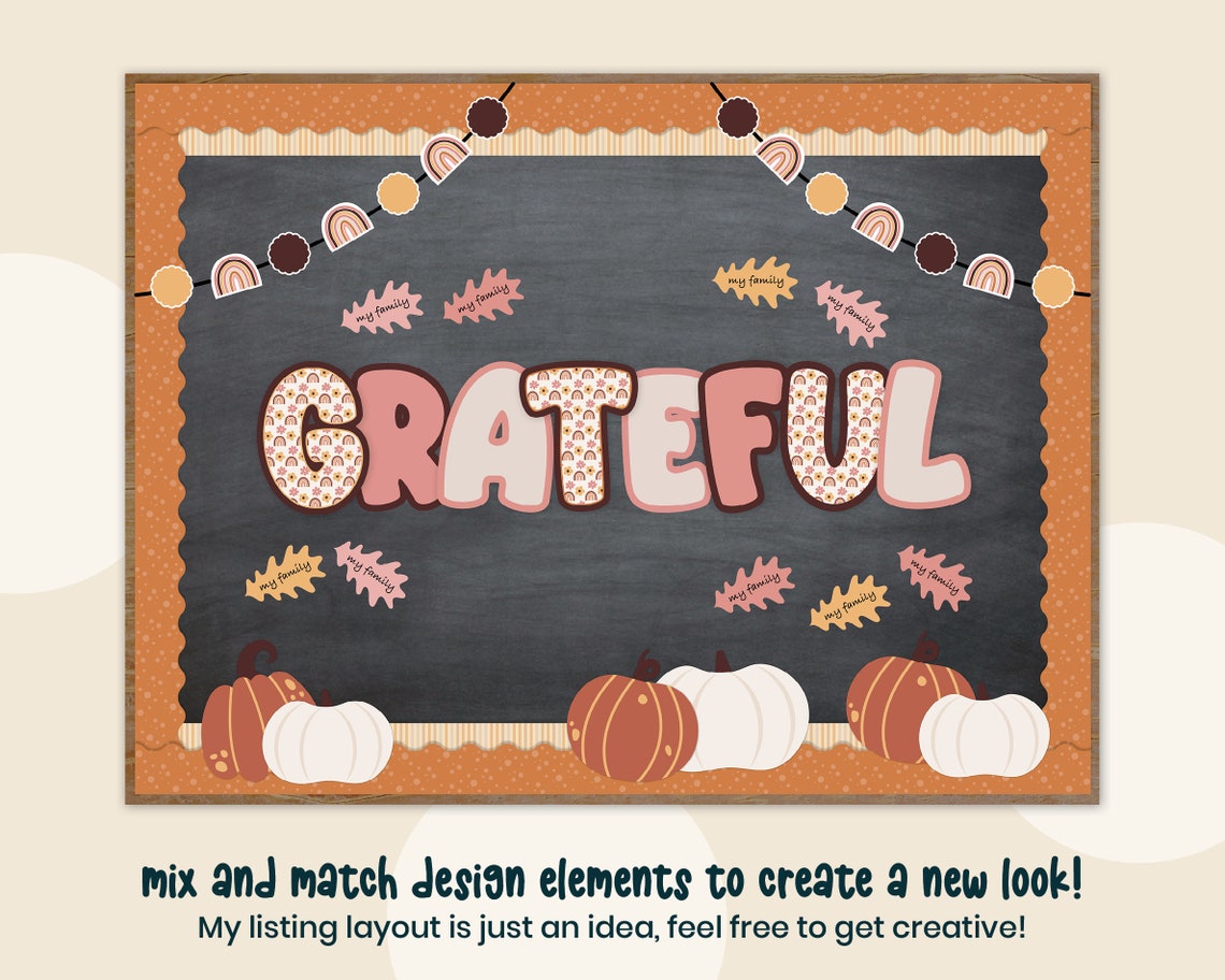 Fall Themed Printable Bulletin Board Kit or Classroom Door Decor ...