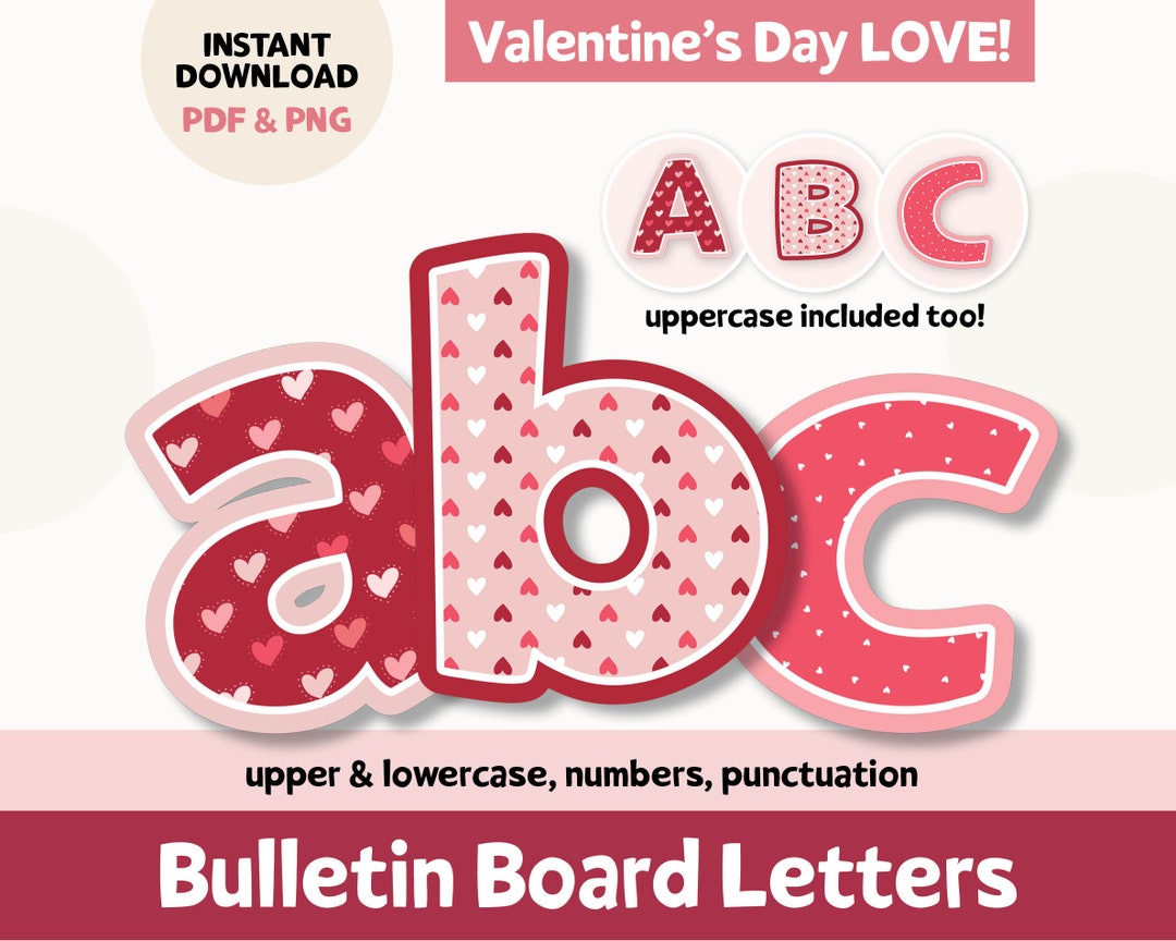 Valentines Bulletin Board Letters February, Valentines Letters ...