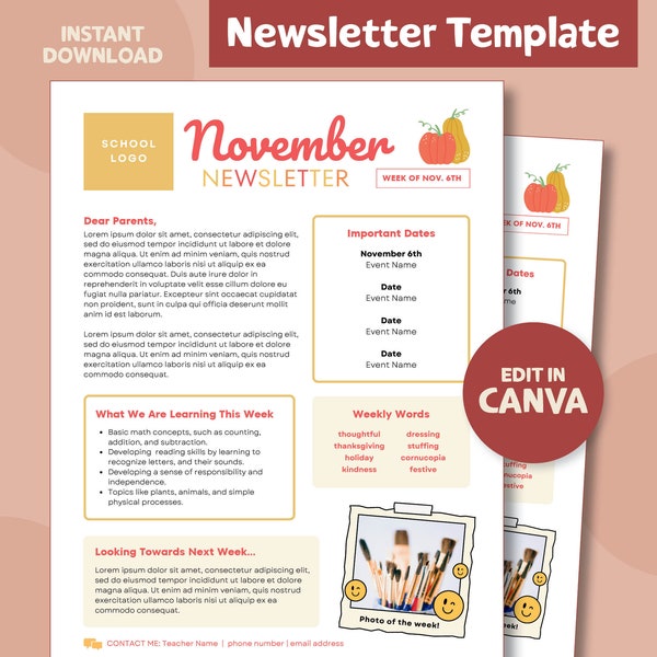 Newsletter Template - Etsy