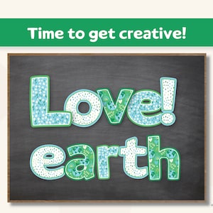 Earth Day Bulletin Board Letters, Printable Bulletin Board Letters ...