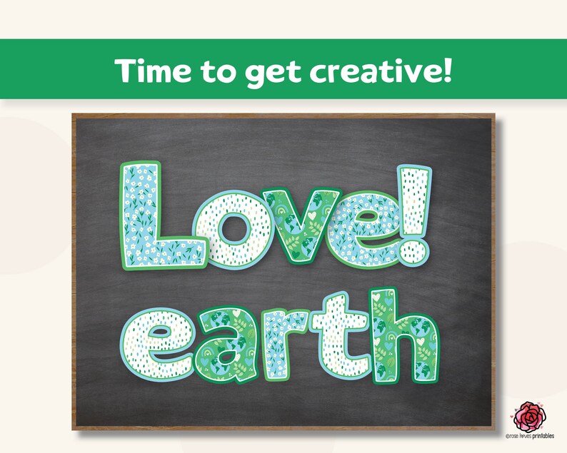 Earth Day Bulletin Board Letters, Printable Bulletin Board Letters ...