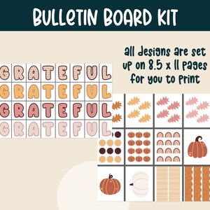 Fall Themed Printable Bulletin Board Kit or Classroom Door Decor ...