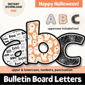 Halloween Bulletin Board Letters for Classroom Door Decor, October ...