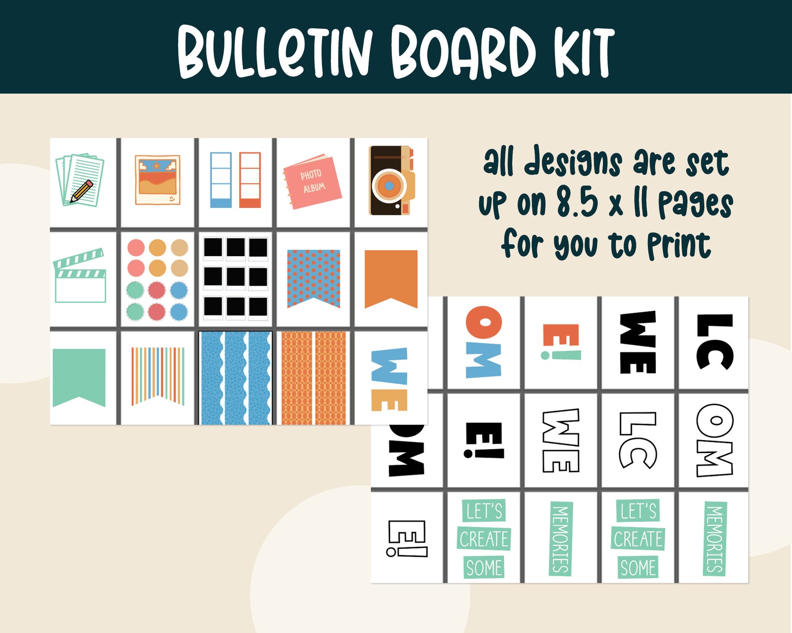 Back to School Bulletin Board Kit Classroom Decor Welcome - Etsy