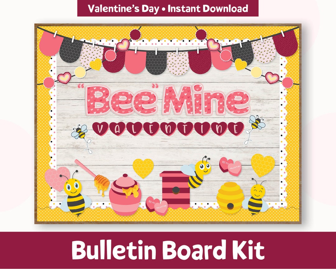 Valentines Bulletin Board Kit, February Bulletin Board, Valentines ...