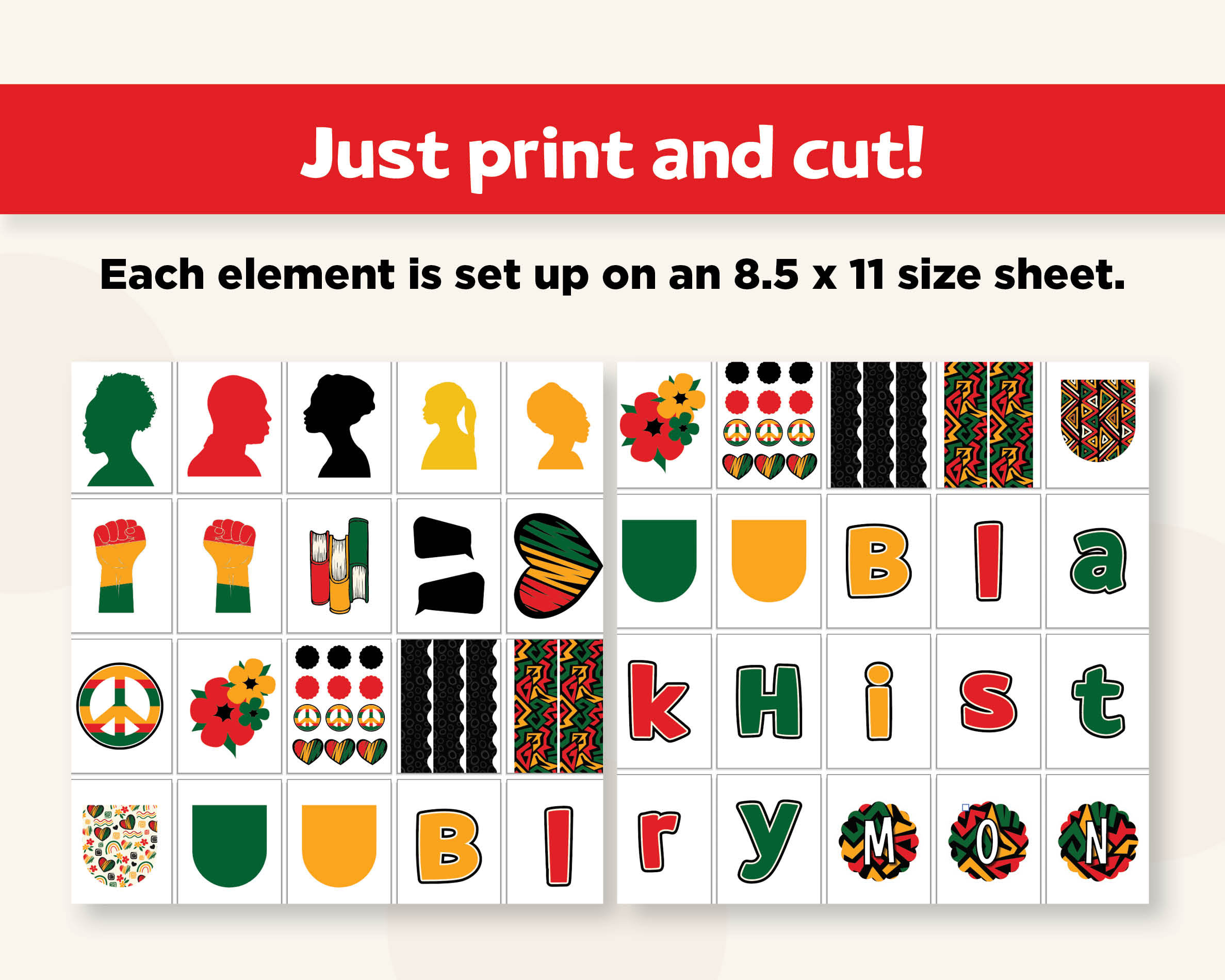 Black History Month Bulletin Board Kit, February Printable Bulletin ...