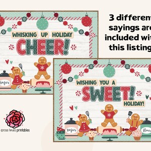 Christmas Bulletin Board Kit, Gingerbread Bulletin Board, Printable ...