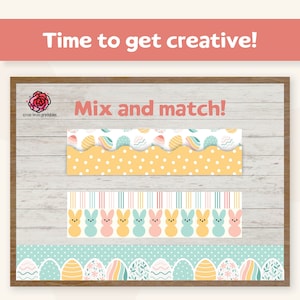 Easter Bulletin Board Border Set, Spring Bulletin Border, Printable ...