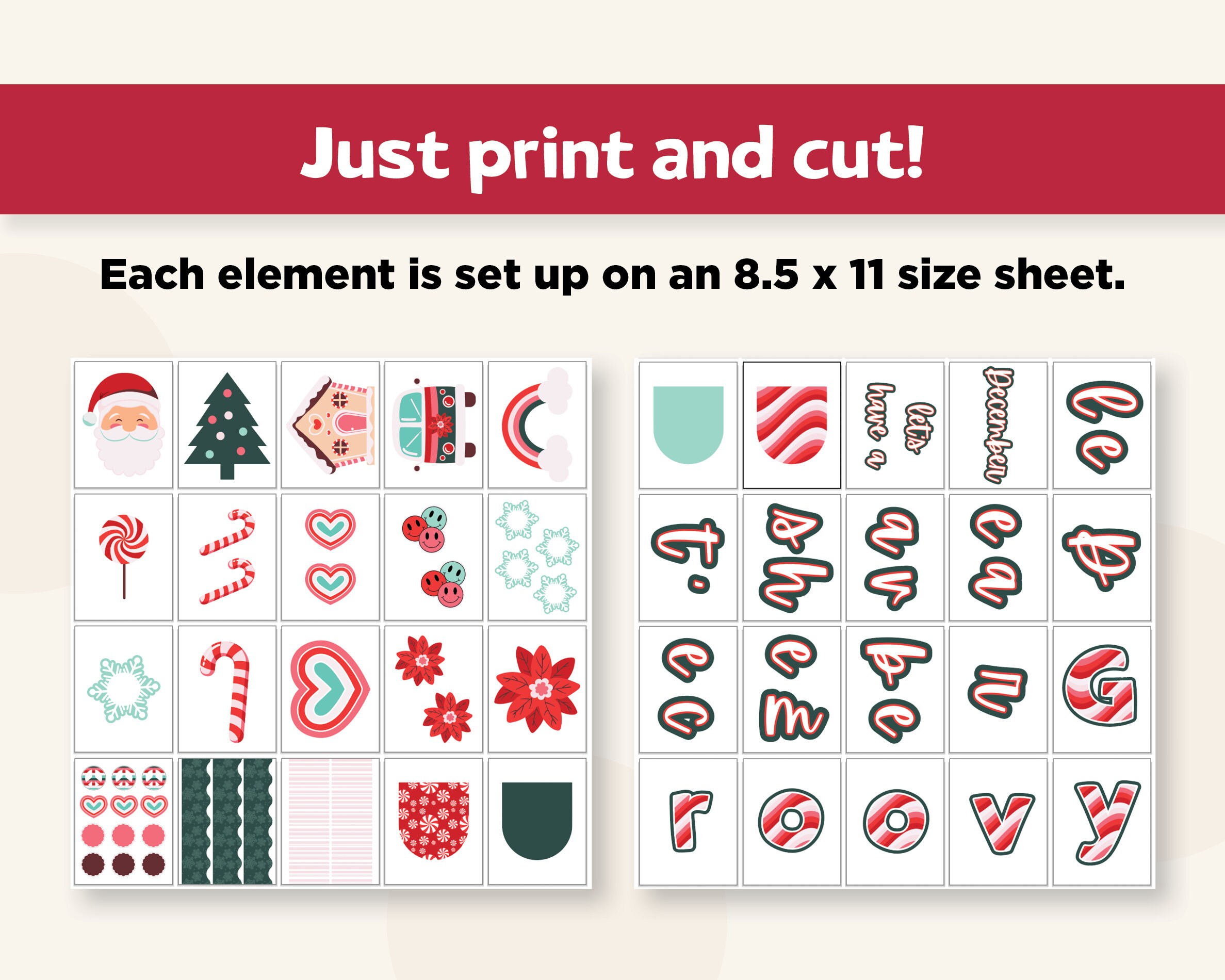 Christmas Bulletin Board Kit, Groovy Bulletin Board, Printable Bulletin ...