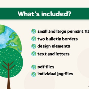 Earth Day Bulletin Board Kit, April Printable Bulletin Board for ...