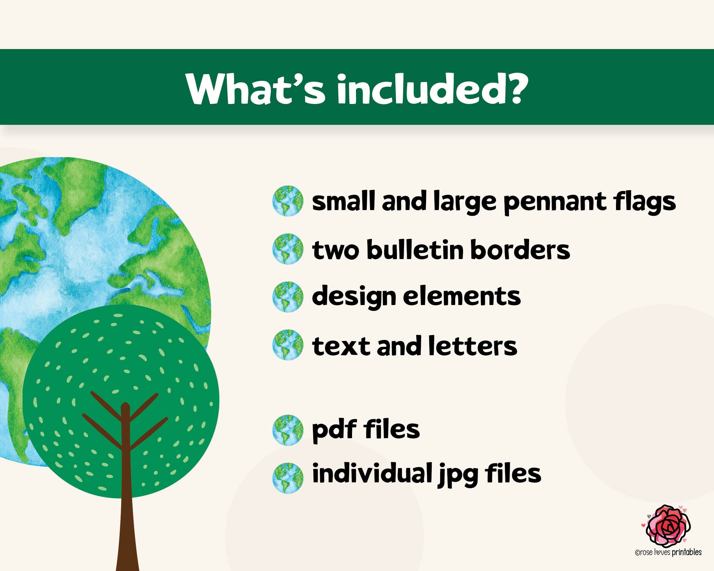 Earth Day Bulletin Board Kit, April Printable Bulletin Board for ...