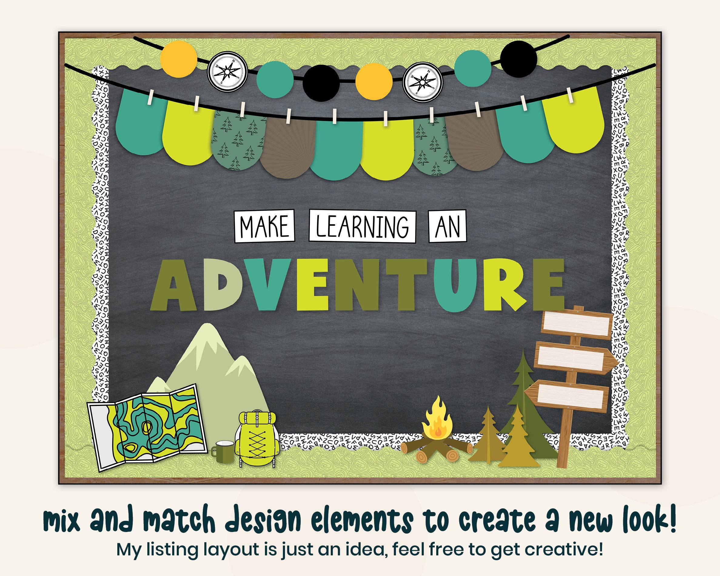 Back to School Bulletin Board Kit Classroom Decor Door Decor Bulletin ...