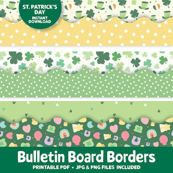 St Patricks Day Clipart Borders - Etsy