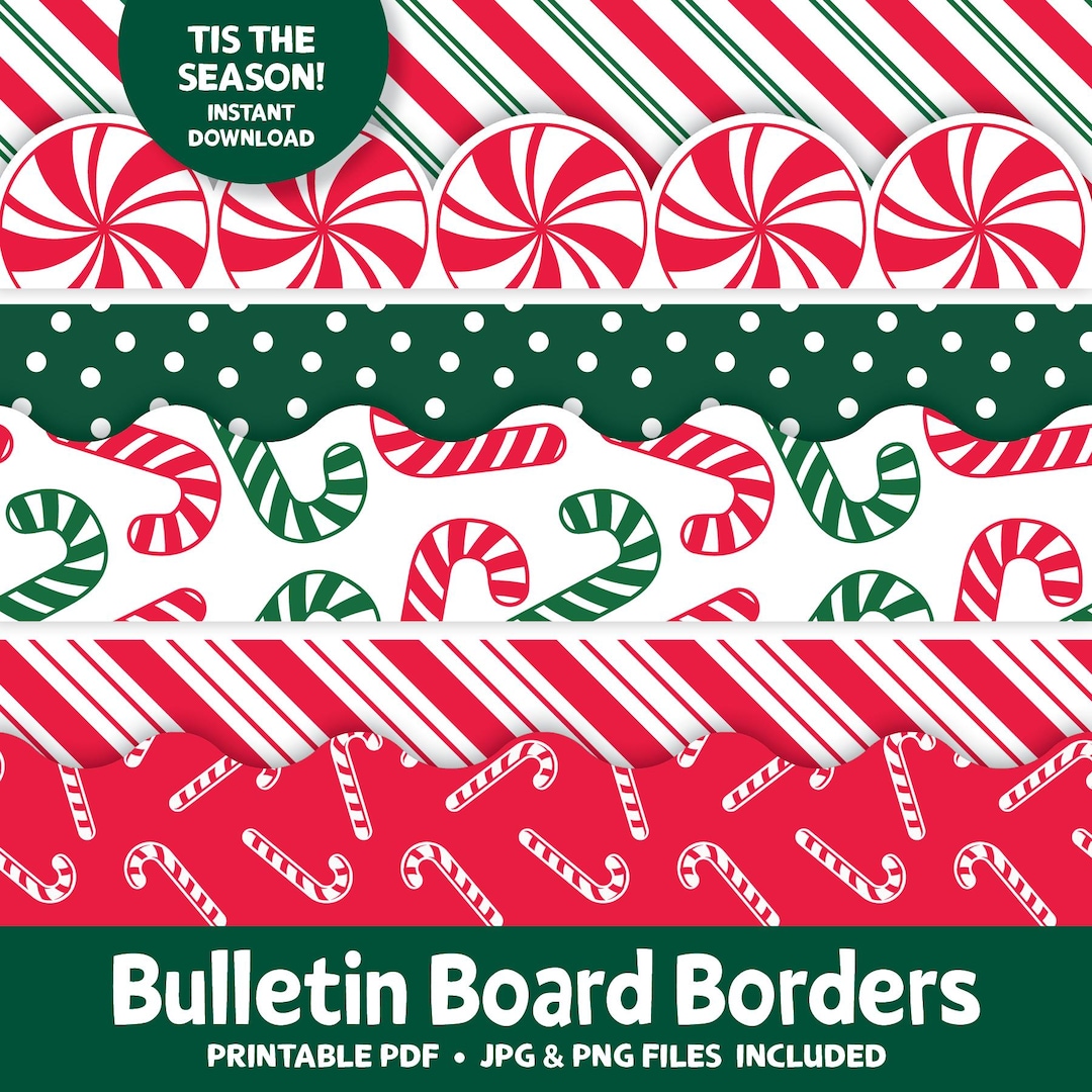 Christmas Bulletin Border Set, Christmas Bulletin Board Borders ...