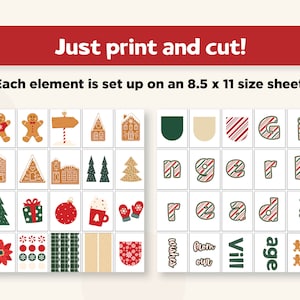Christmas Bulletin Board Kit, Gingerbread Bulletin Board, Printable ...