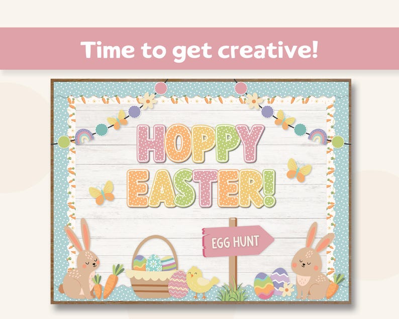 Easter Bulletin Board Kit for Spring Classroom Decor, April Bulletin ...