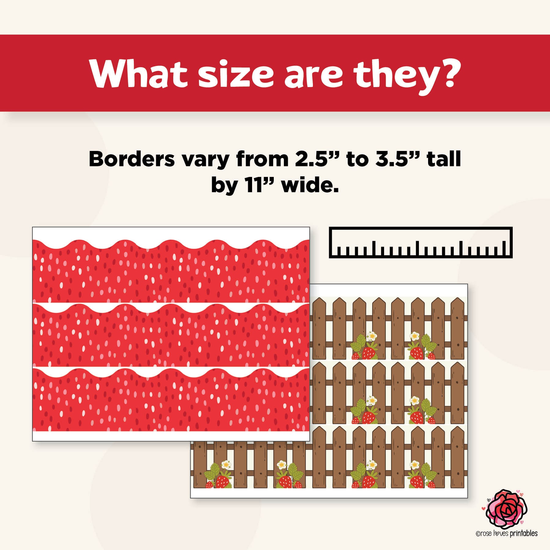 Strawberry Bulletin Board Border Set, Classroom Bulletin Border ...