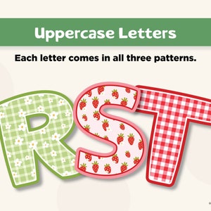 Strawberry Bulletin Board Letters, Strawberry Printable Letters for ...
