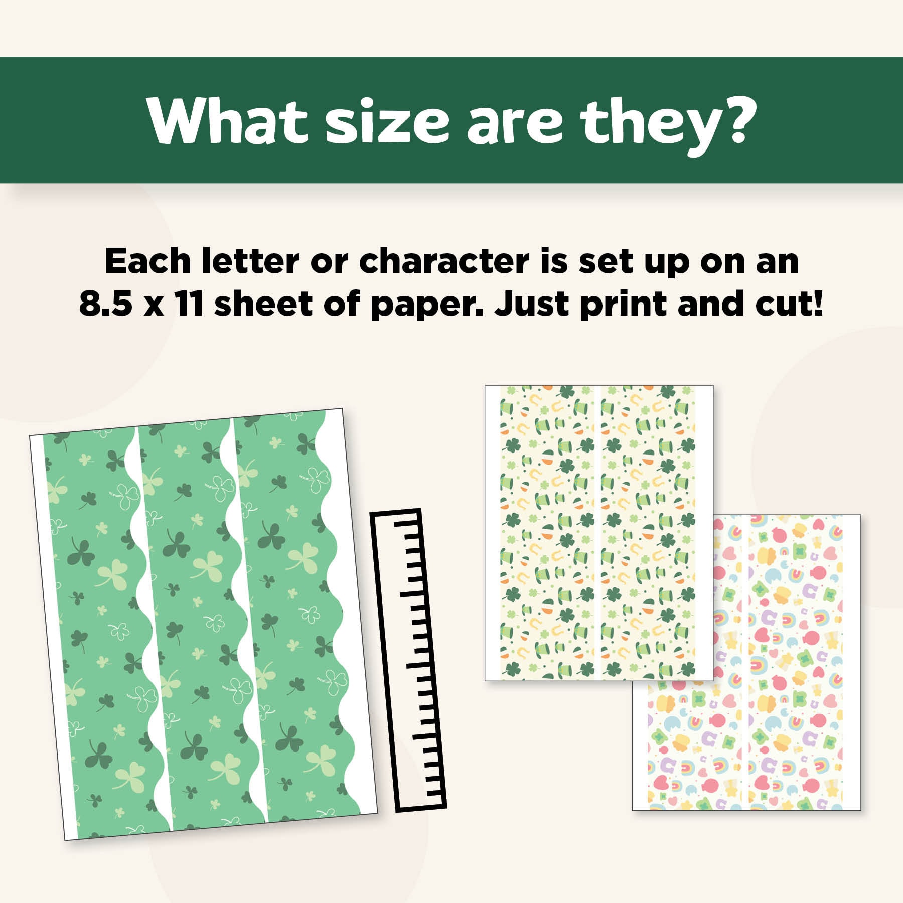 St Patricks Day Bulletin Board Border Set, March Bulletin Border ...