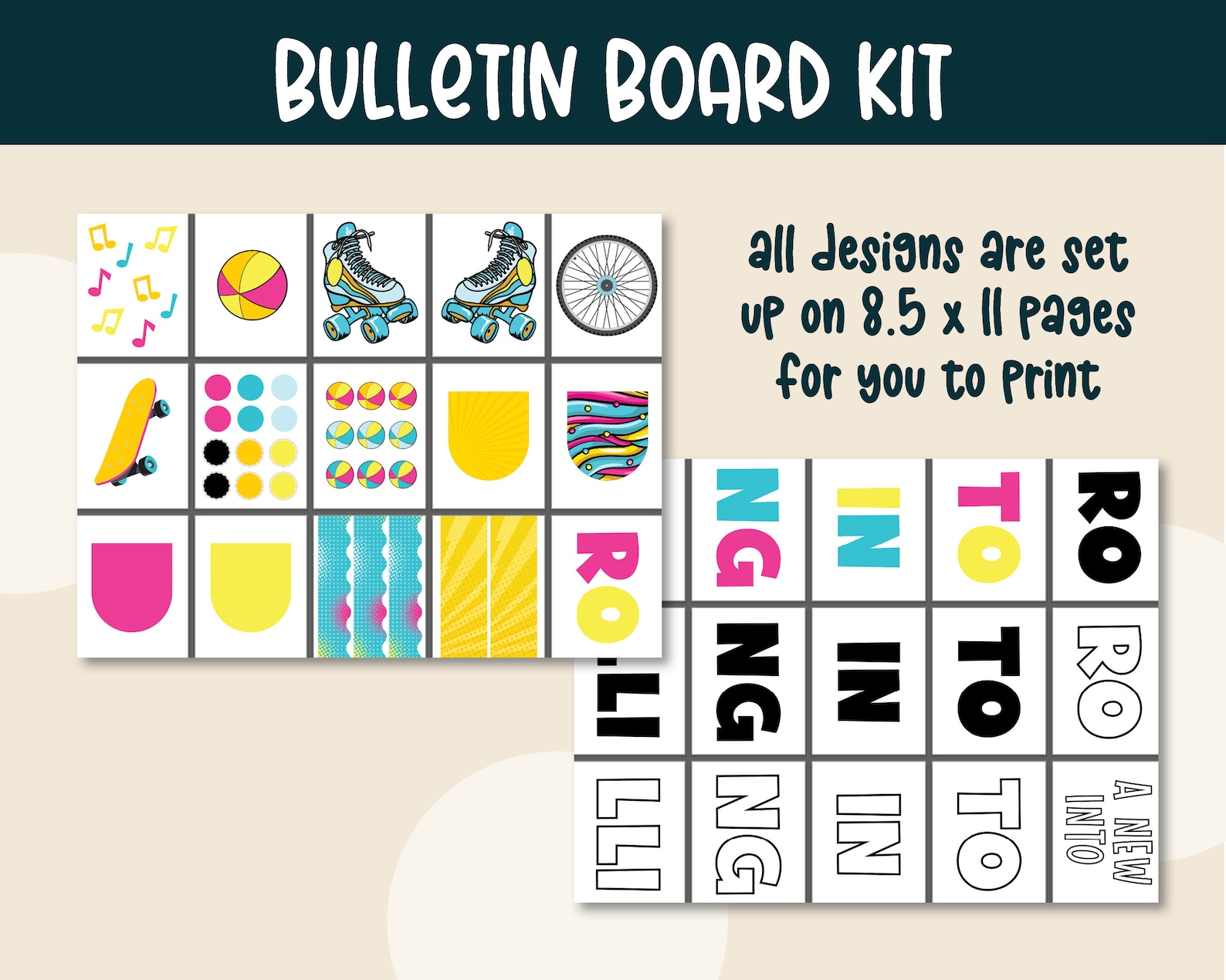 Back to School Bulletin Board Kit Classroom Decor Welcome Back to ...