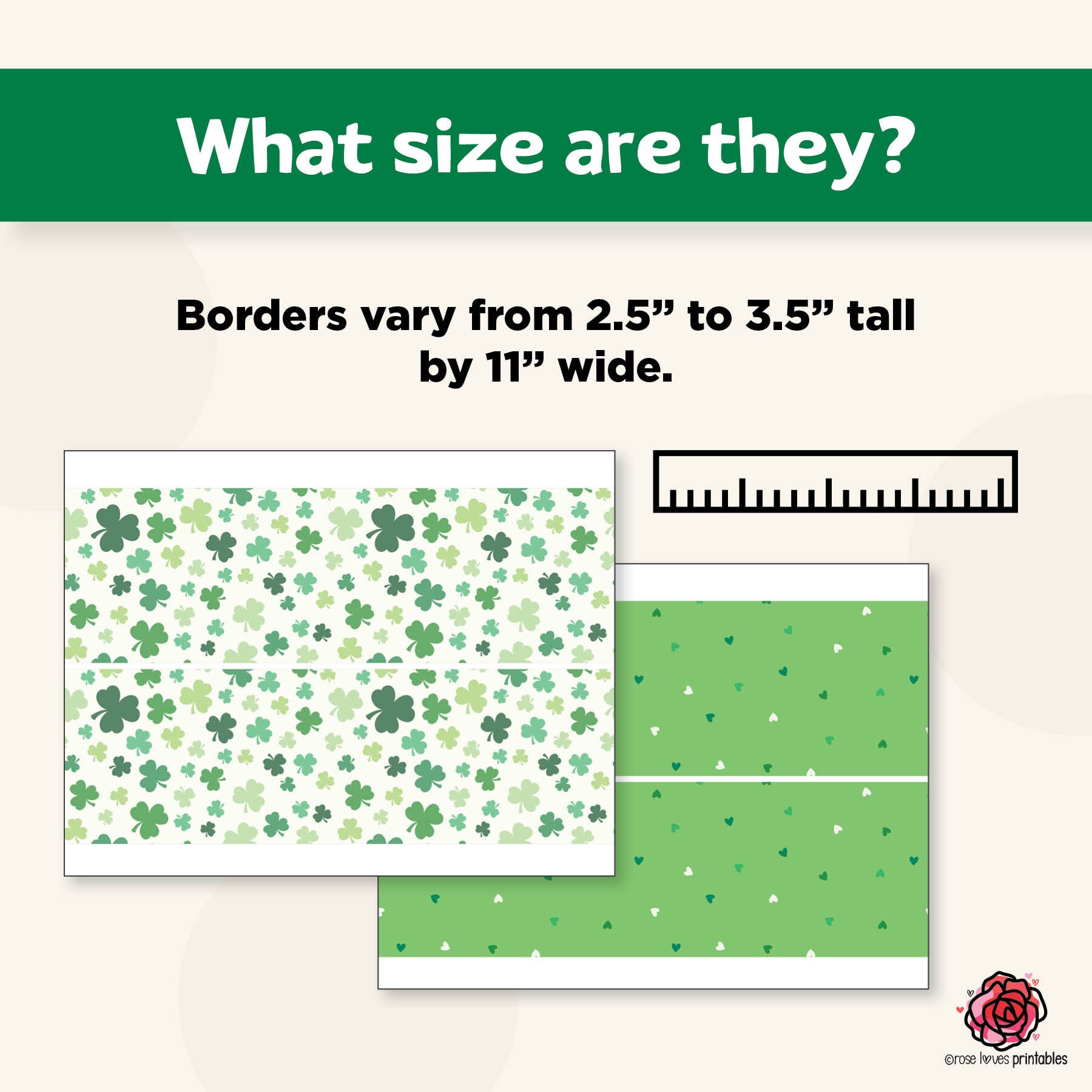 St Patricks Day Bulletin Board Border Set, March Bulletin Border, Irish ...