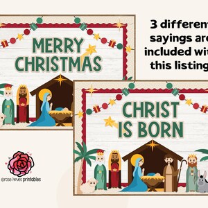 Christmas Bulletin Board, Nativity Bulletin Board Kit, Printable ...