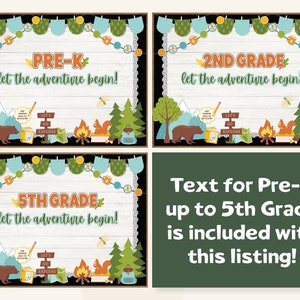 Back to School Bulletin Board Kit, Kindergarten Adventure Printable ...