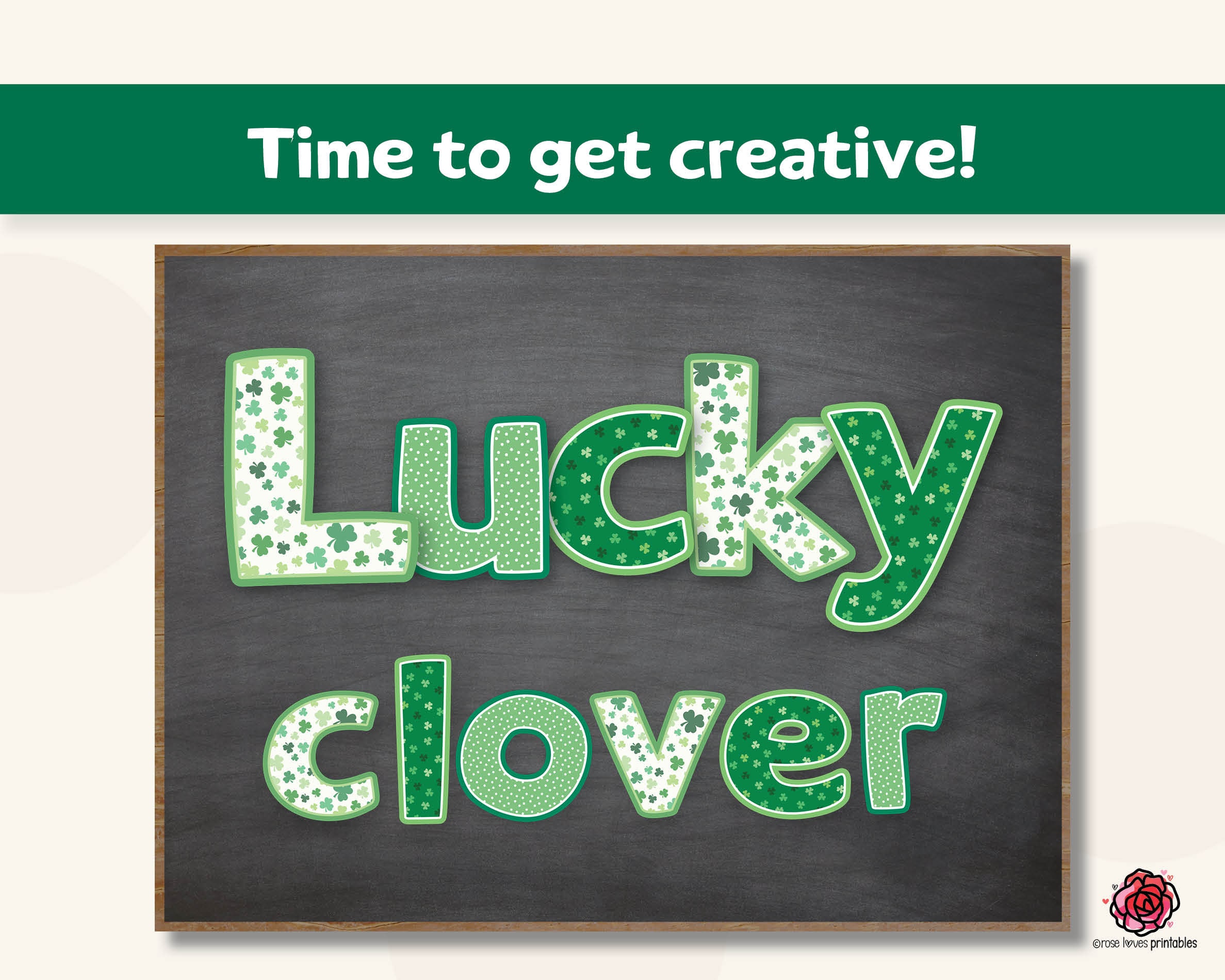 St Patricks Day Bulletin Board Letter Set, March Classroom Decor ...