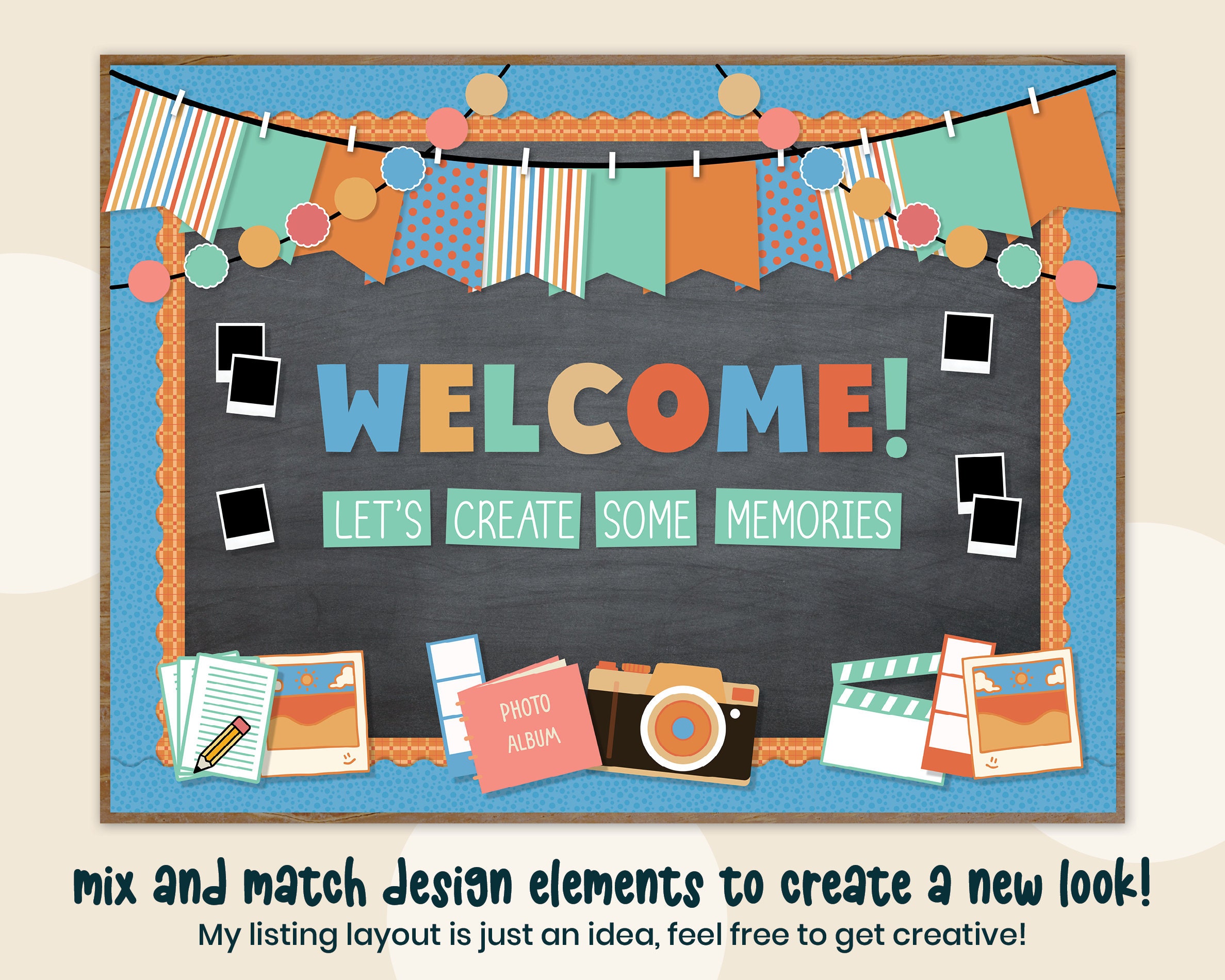 Back to School Bulletin Board Kit Classroom Decor Welcome - Etsy