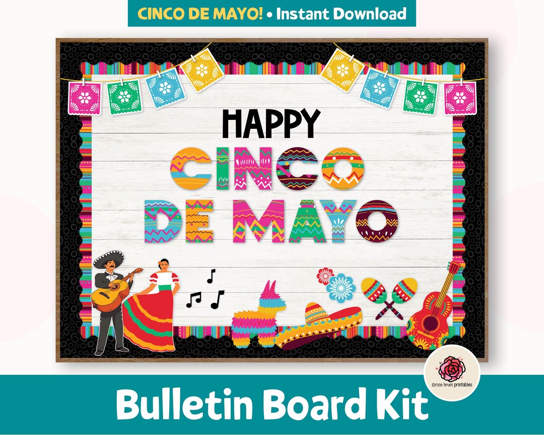 Cinco De Mayo Bulletin Board Kit: Fiesta Classroom Decor (PDF) - Etsy