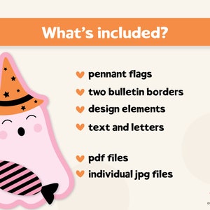 Halloween Bulletin Board Kit, Pink Ghost Retro Halloween Bulletin Board ...