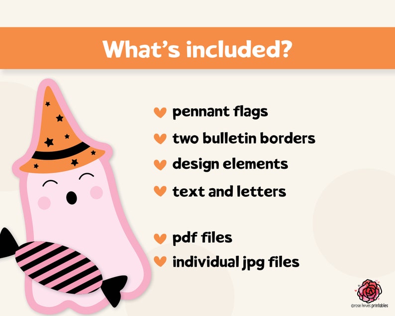 Halloween Bulletin Board Kit, Pink Ghost Retro Halloween Bulletin Board ...